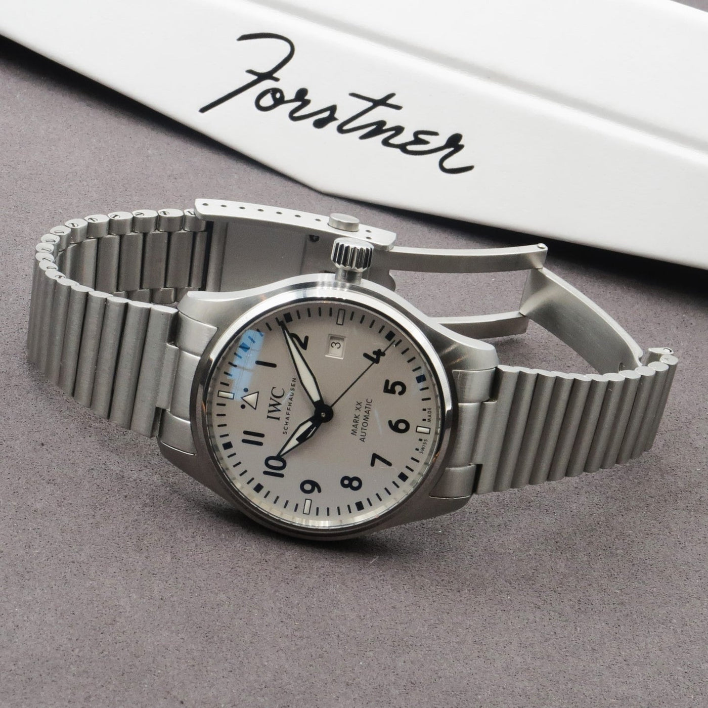 Forstner Barrel Stainless Steel Watch Bracelet IWC Mark XX