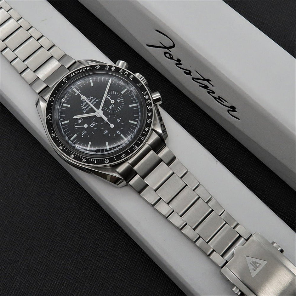 Forstner Contemporary Flat Link Omega Speedmaster Watch Band