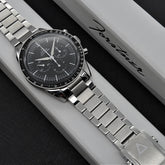 Forstner Contemporary Flat Link Omega Speedmaster Watch Band
