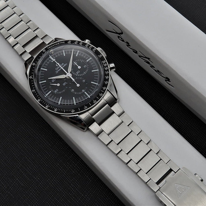 Forstner Contemporary Flat Link Omega Speedmaster Watch Band