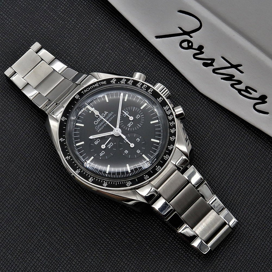 Forstner Contemporary Flat Link Omega Speedmaster Watch Band