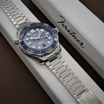 Forstner Flat Link Steel Watch Band for Omega Seamaster