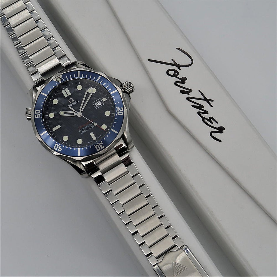 Forstner Flat Link Steel Watch Band for Omega Seamaster