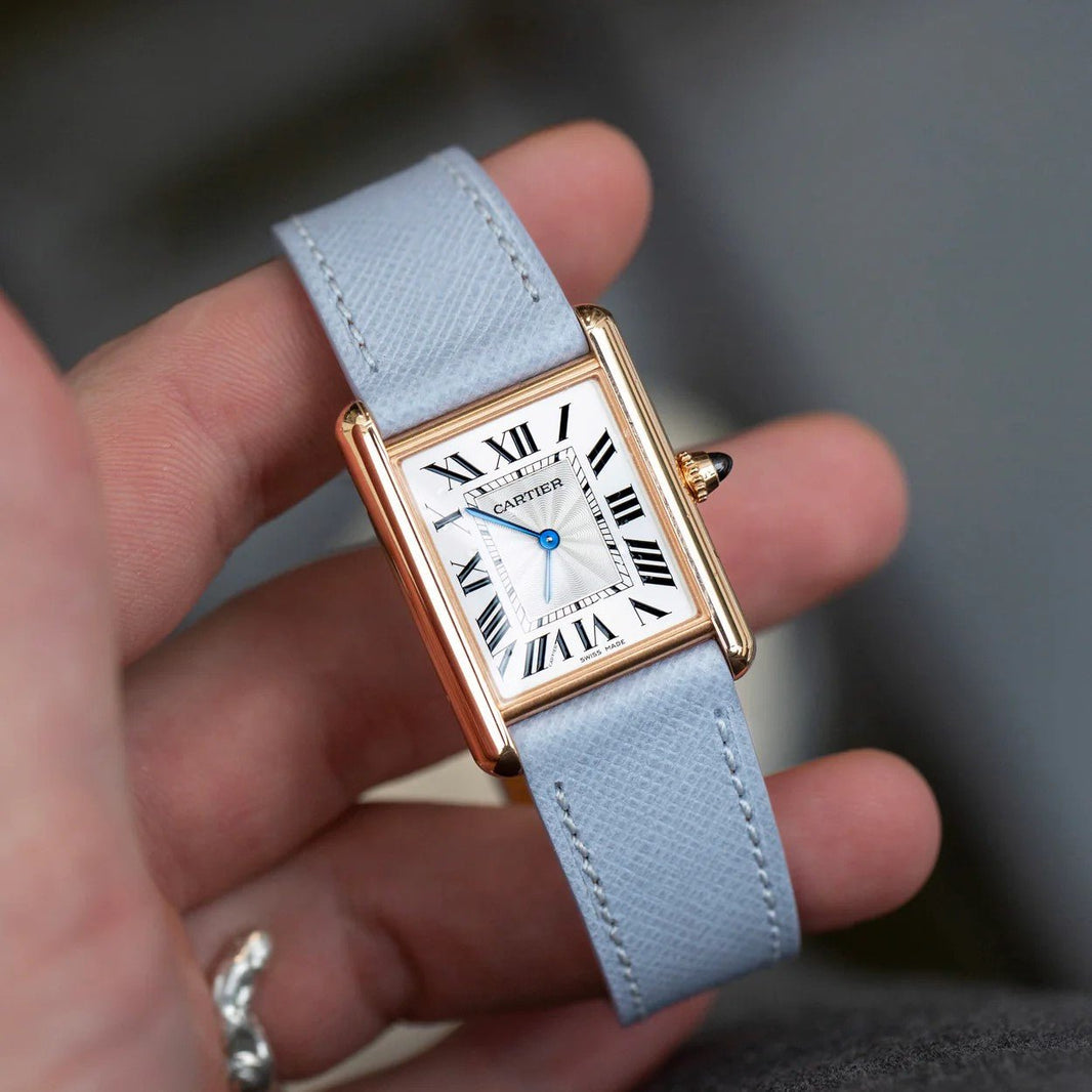 Molequin Blue Dawn Saffiano Leather Watch Band Strap