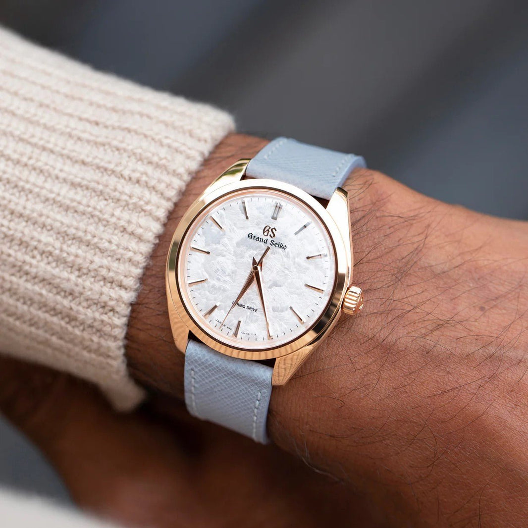 Molequin Blue Dawn Saffiano Leather Quick Release Watch Strap | Holben's